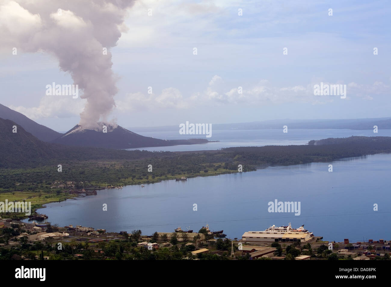 Mt. Tavurvur volcanoe, Rabaul, New Britain Island, Papua New Guinea ...