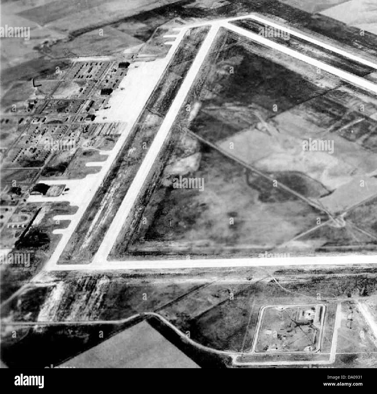 This 1944 photograph depicts McCook Army Airfield during World War II ...