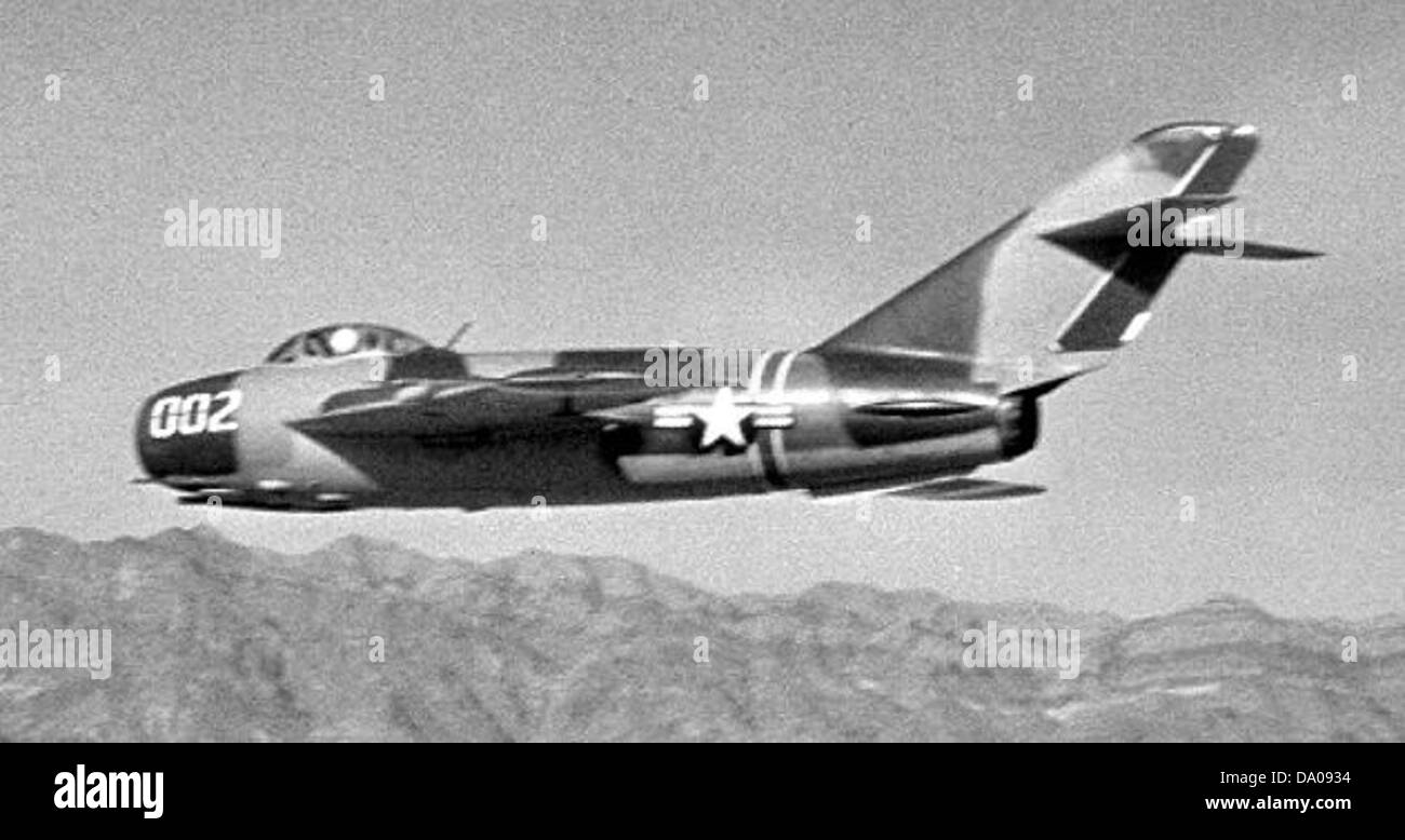 The MiG-17, a Soviet-designed jet fighter, was captured and evaluated ...