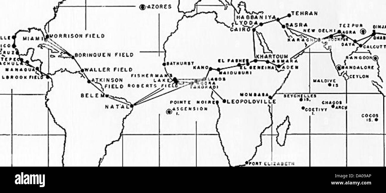 The South Atlantic Route was a key air route used for military and ...