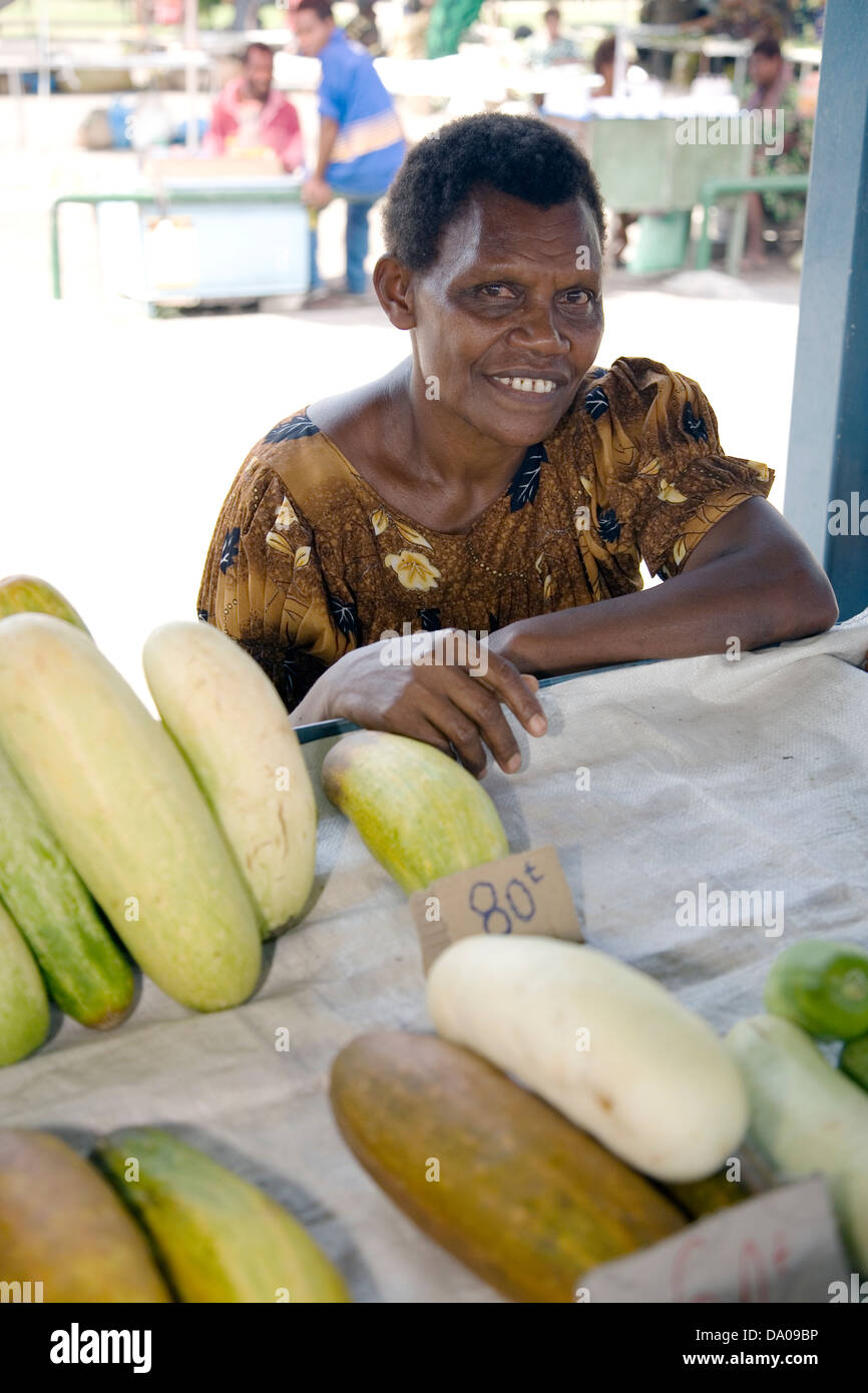 Vendor at Page Park Market in Rabaul, Papua New Guinea Stock Photo - Alamy