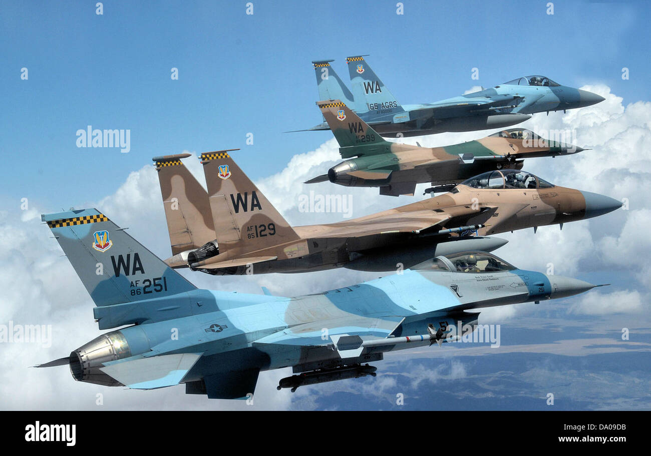 The USAF Warfare Center (USAFWC) conducts training with F-15 and F-16 fighter aircraft, focusing ...