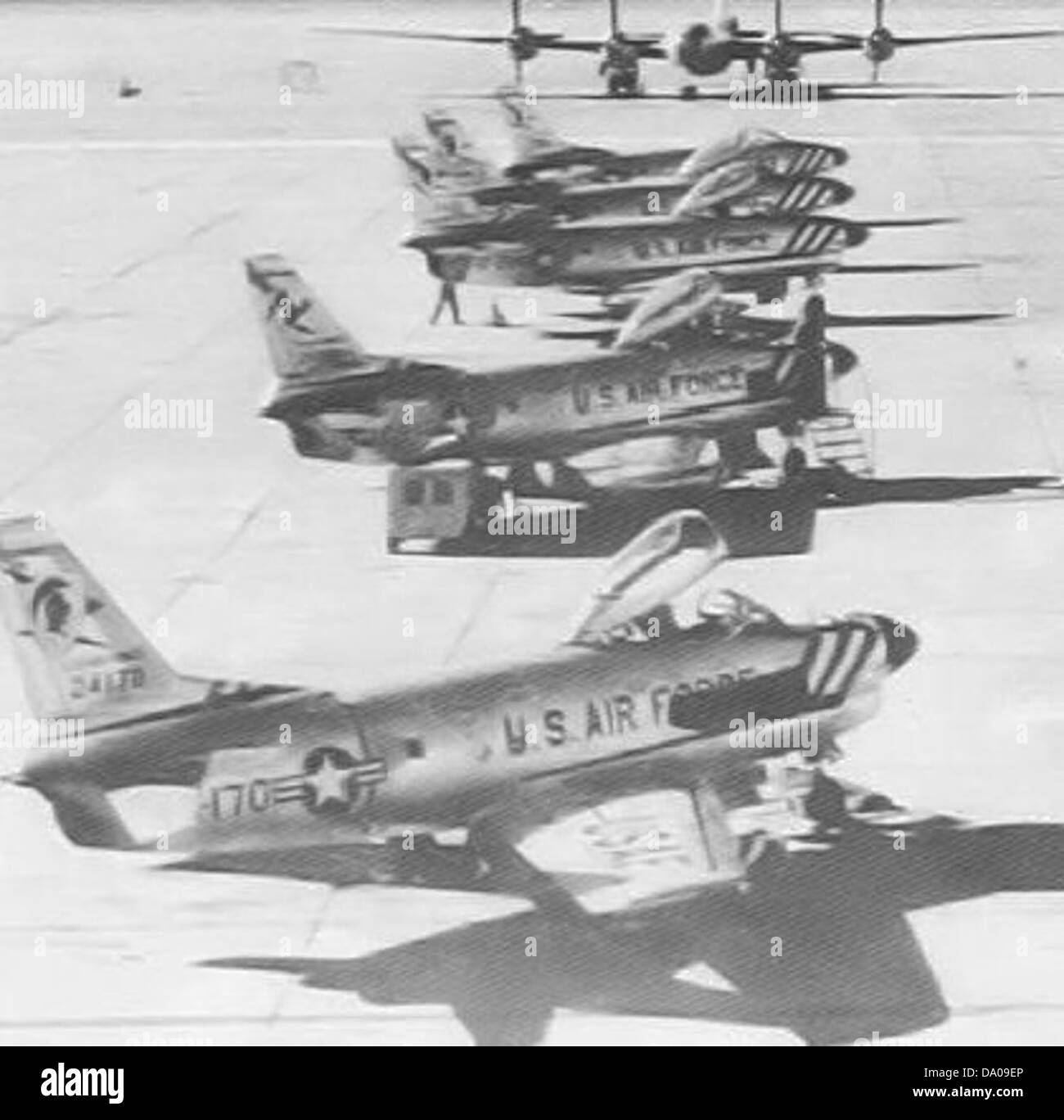 This image shows a McDonnell F-86D Sabre, an all-weather fighter used ...