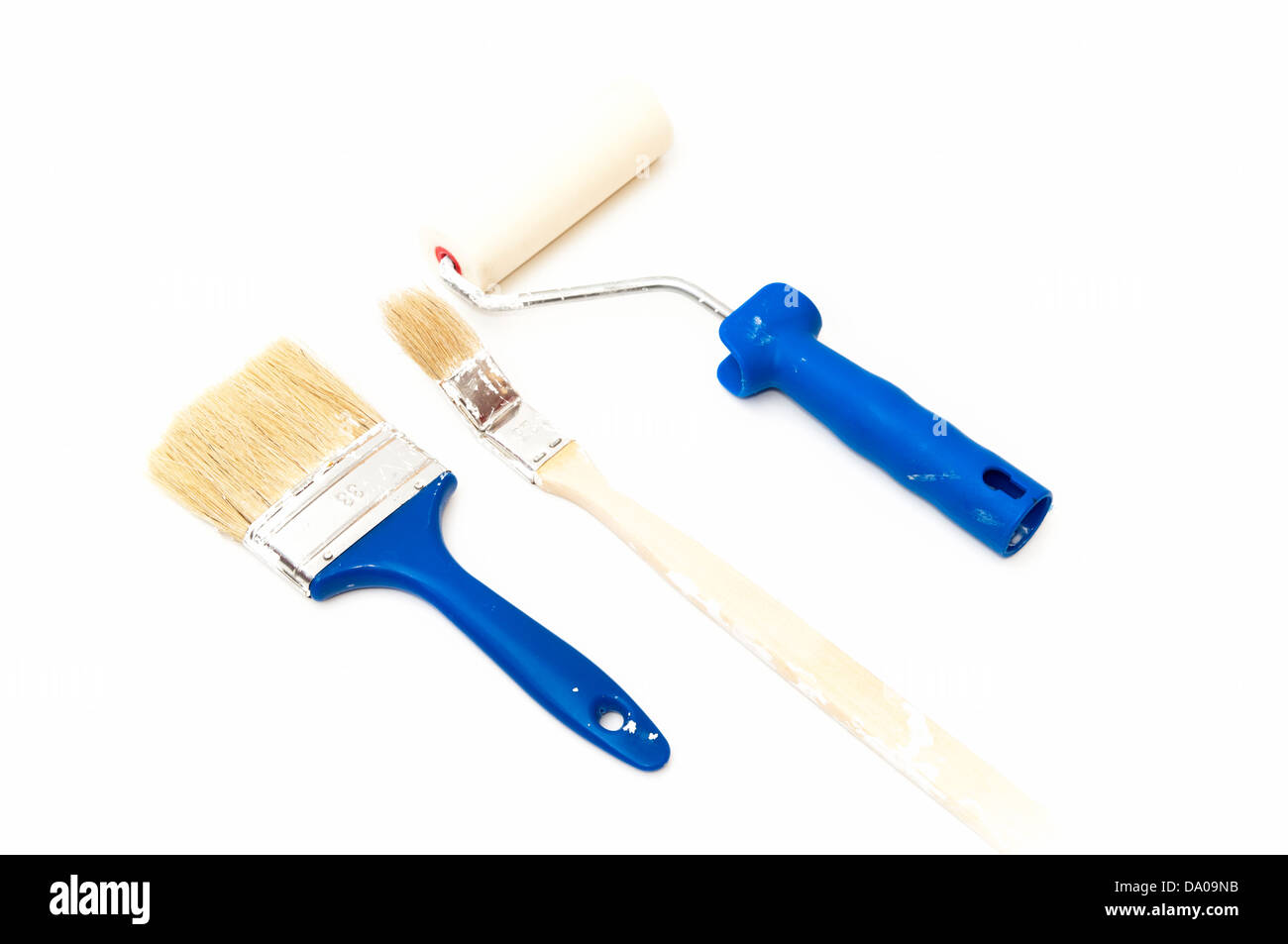 Painter tools on a white background Stock Photo - Alamy