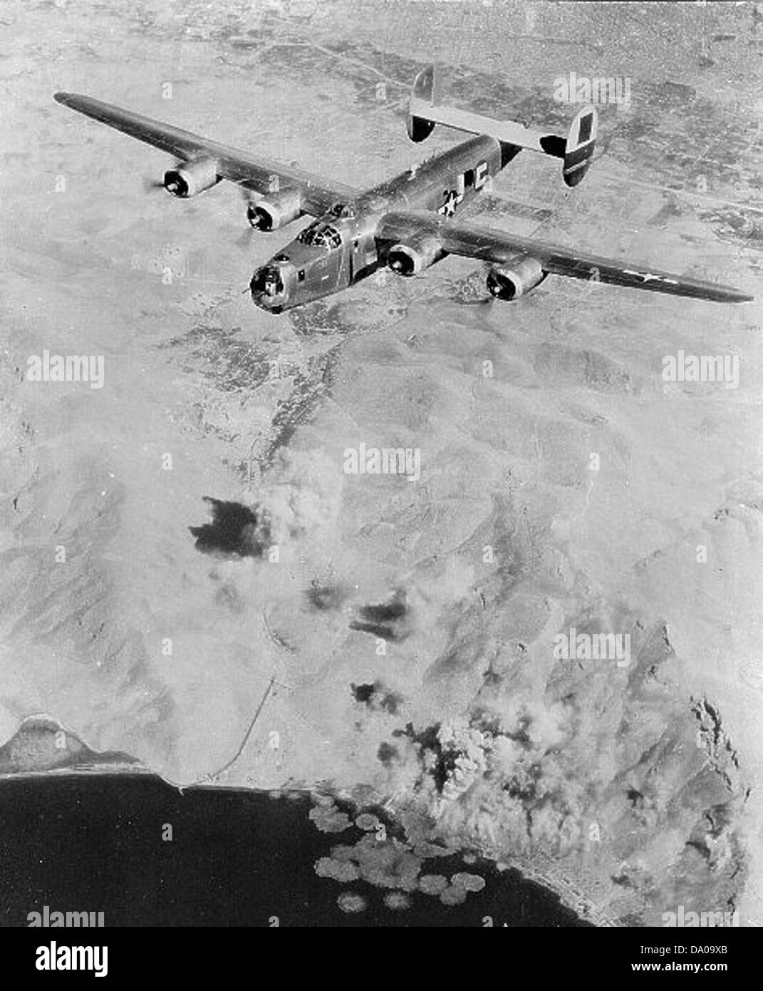 The 464th Bombardment Group (BG) B-24 Liberator, a heavy bomber used ...
