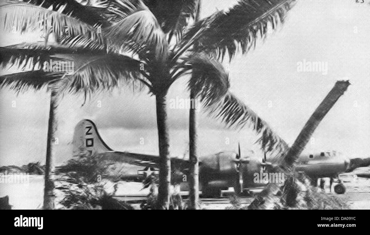 A B-29 Superfortress from the 500th Bomb Group pictured on Saipan. The ...
