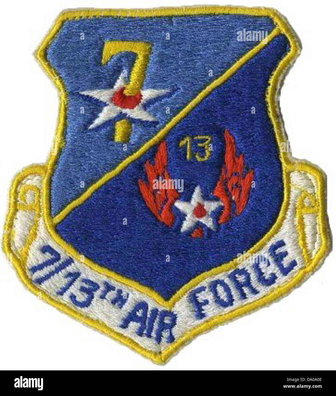 The 7th and 13th Air Force patches represent two distinct United States ...