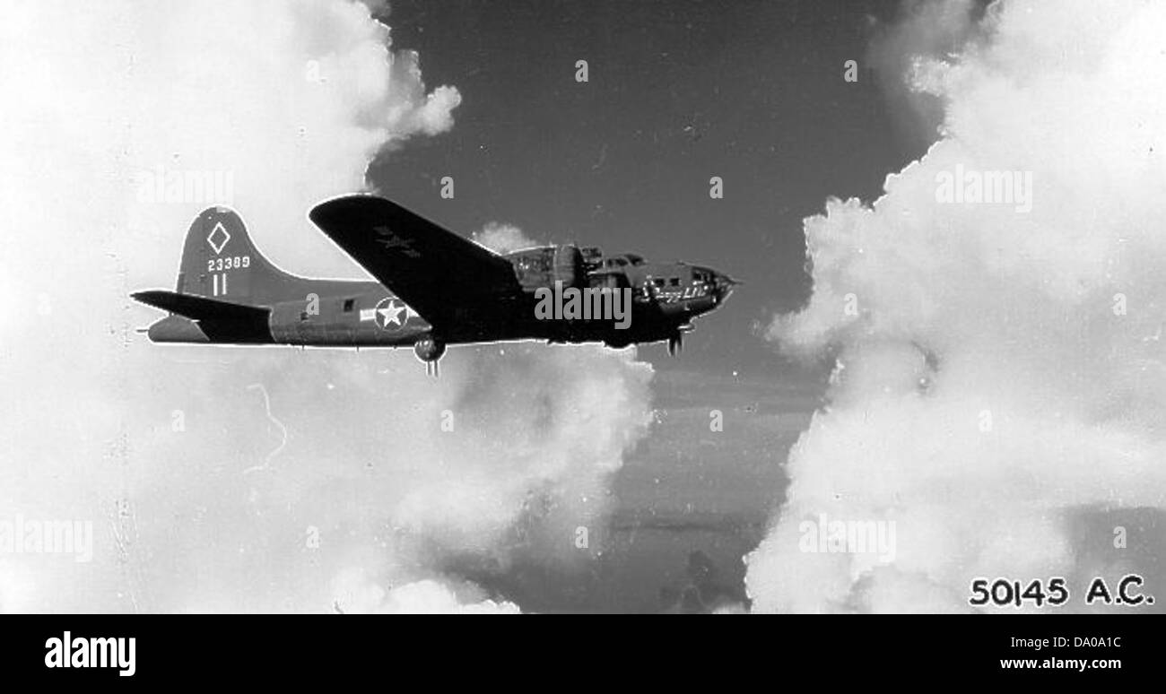 The 99th Bombardment Group operated the B-17F Flying Fortress, serial ...