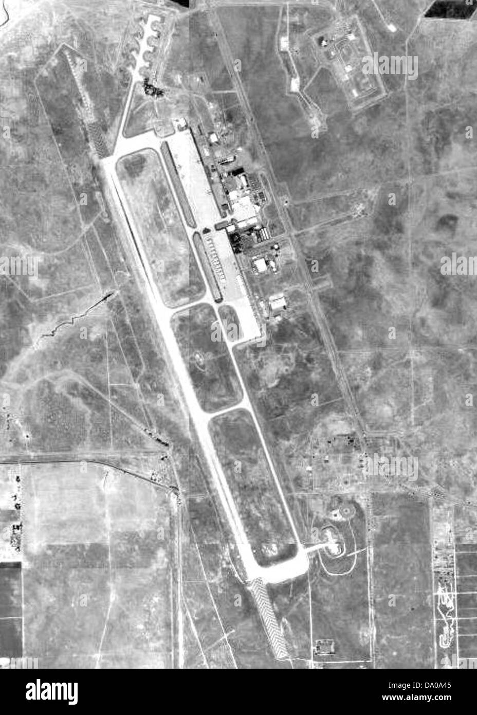 Aerial view of Beale Air Force Base, California, captured on July 28 ...