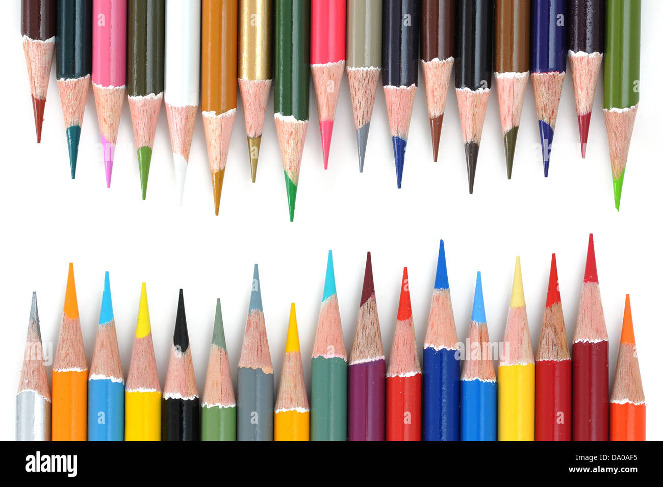 Set colored pencil crayons hi-res stock photography and images - Alamy