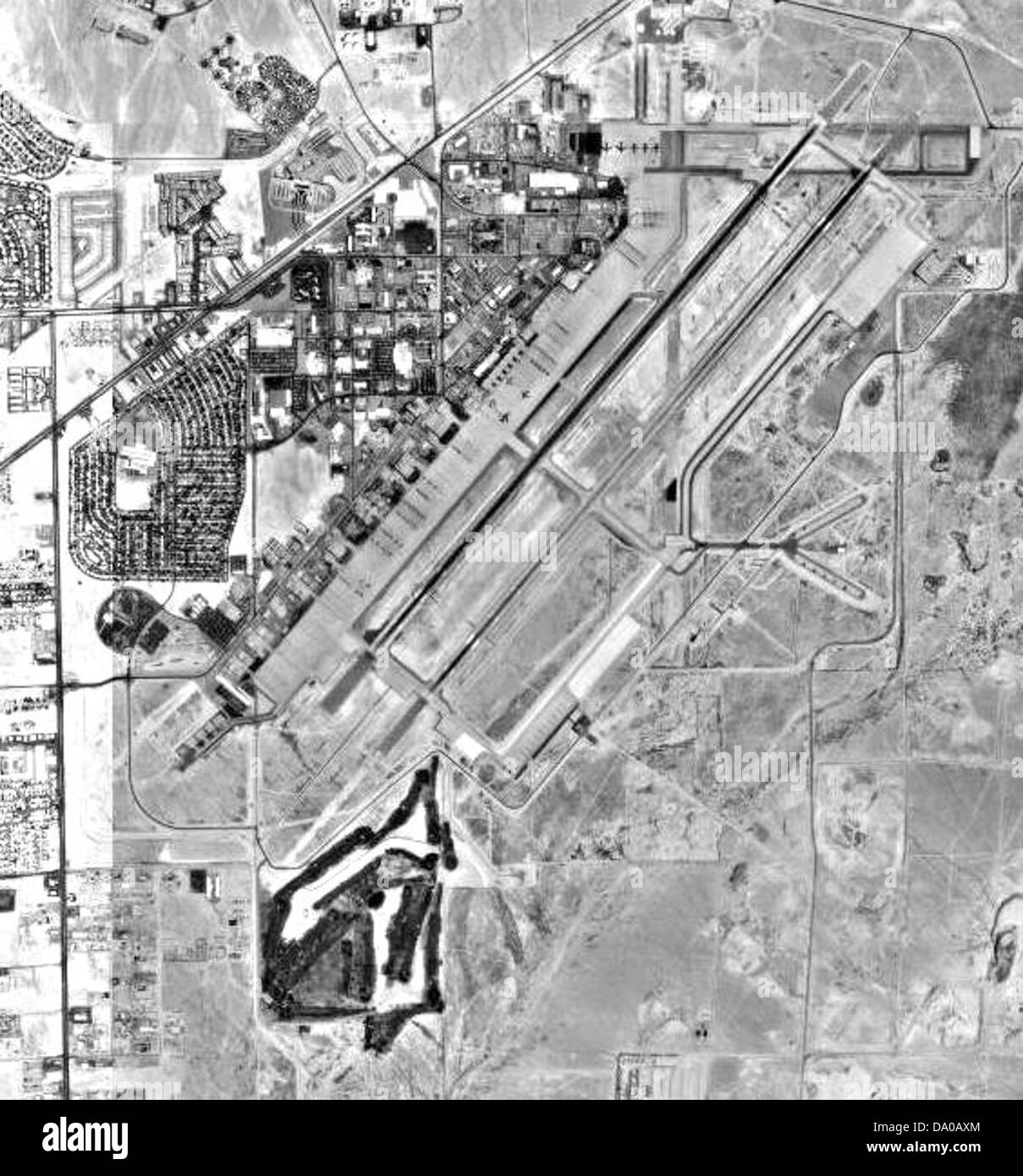 Nellis Air Force Base, located in Nevada, is seen here in a 1994 ...