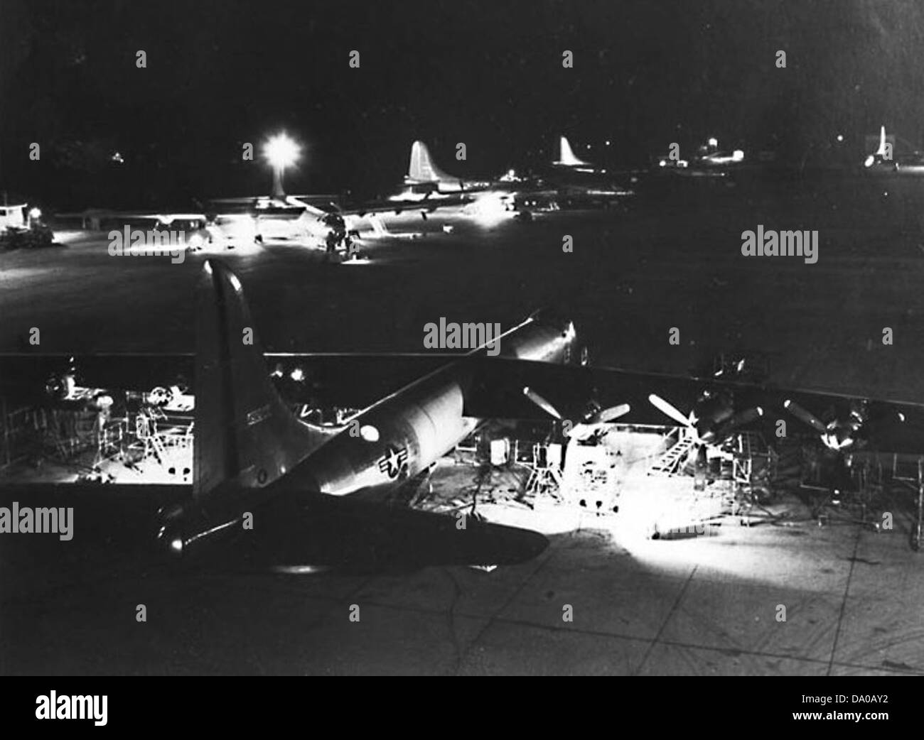 The B-36 Peacemaker, a long-range strategic bomber, required constant ...