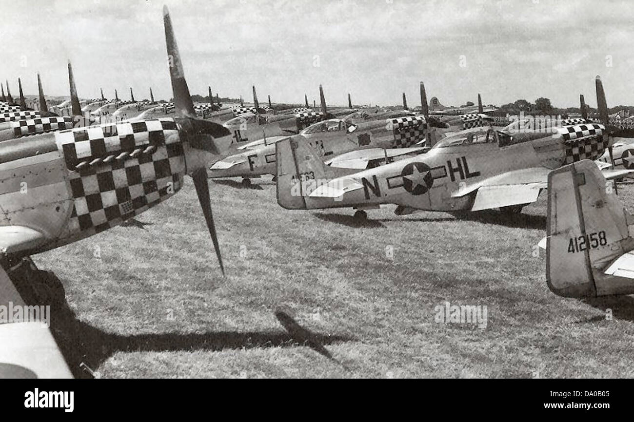 In 1945, P-51D Mustangs were stationed at Duxford as part of the Allied ...