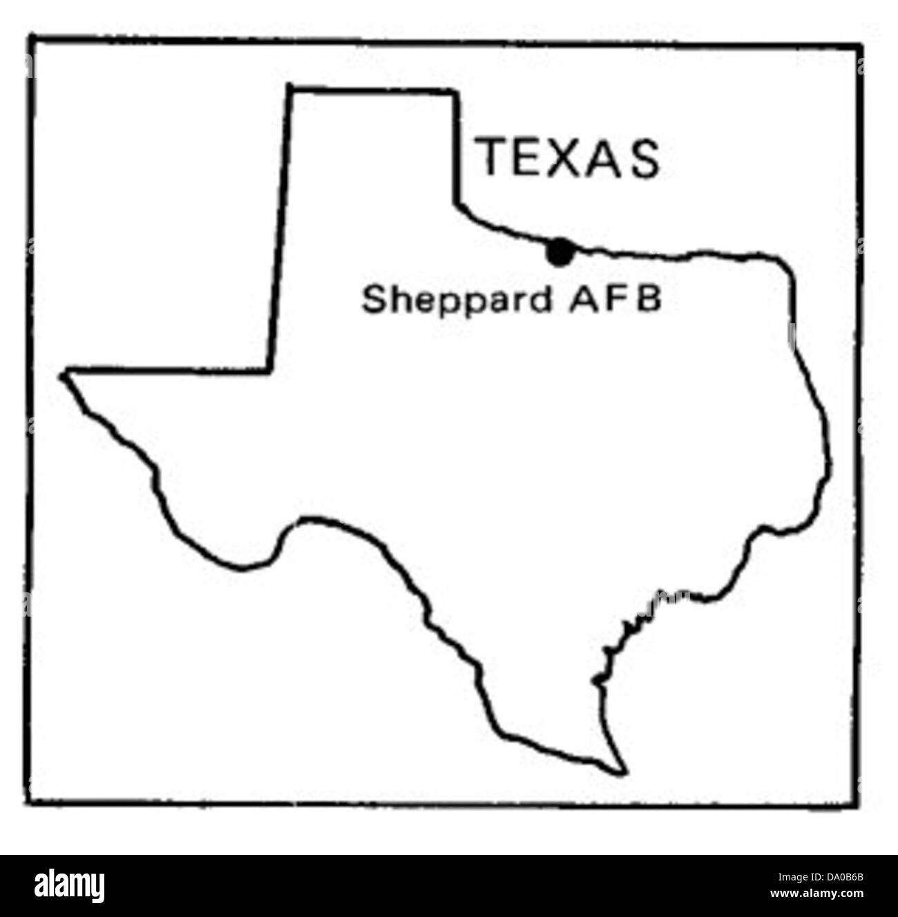 A map of Sheppard Air Force Base details the layout and infrastructure ...