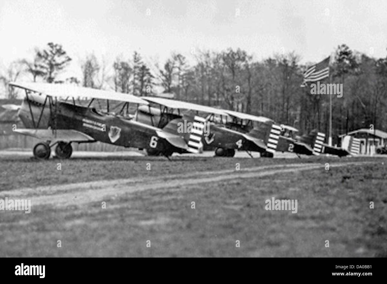 This image features Douglas O-38 aircraft from the 106th Observation ...