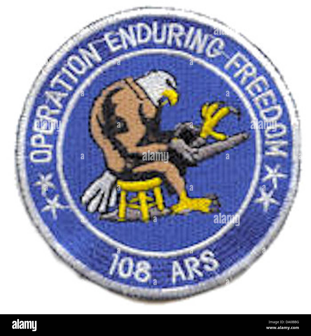 The emblem of the 108th Expeditionary Air Refueling Squadron represents ...