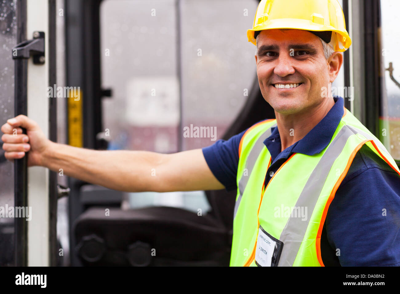 Driver smiling hi-res stock photography and images - Alamy