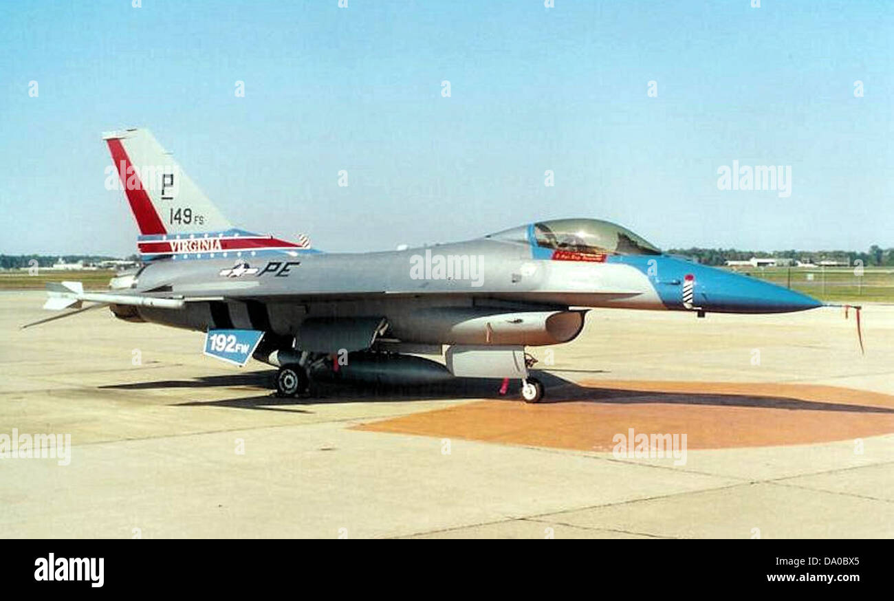 The 149th Fighter Squadron, flying the F-16C Fighting Falcon, tail ...