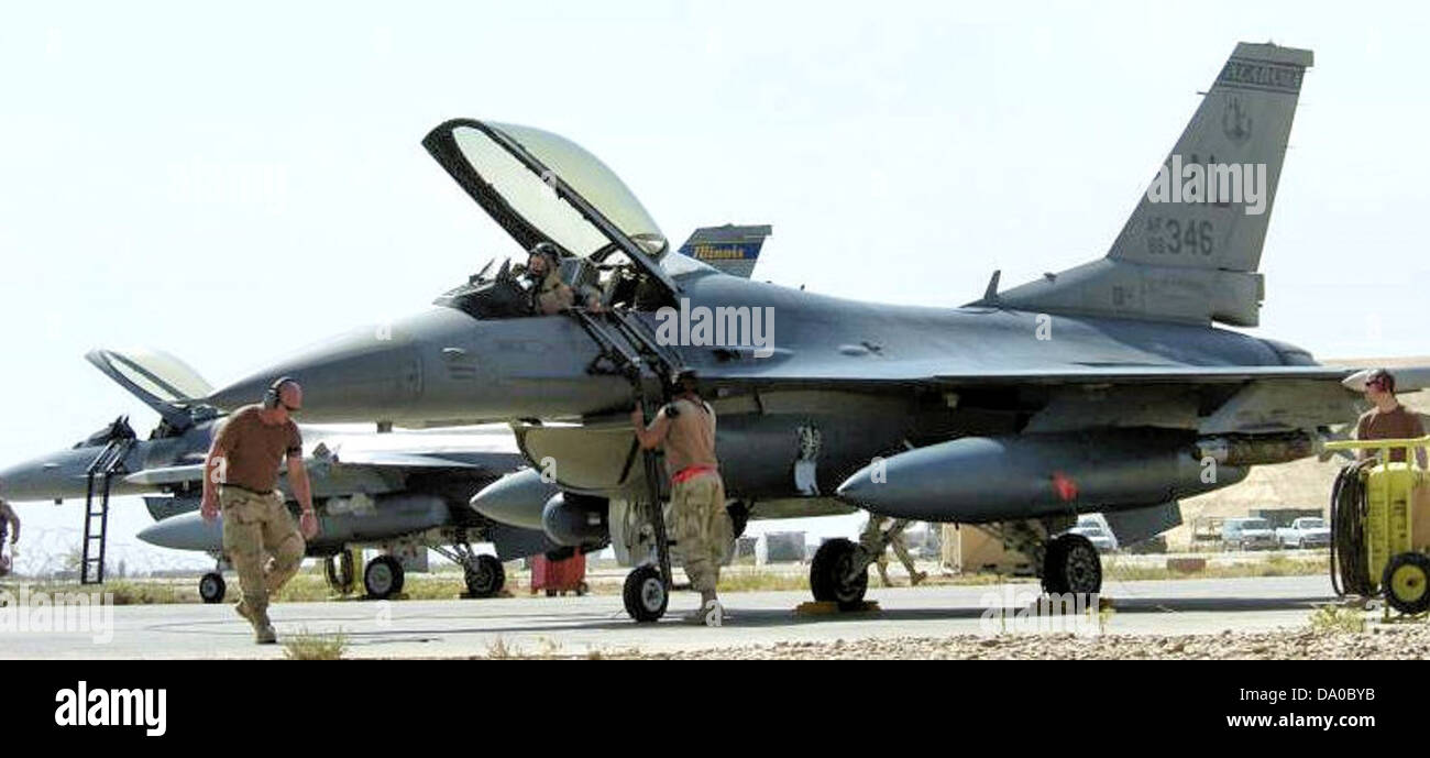 The 160th Expeditionary Fighter Squadron operated the F-16C Fighting ...