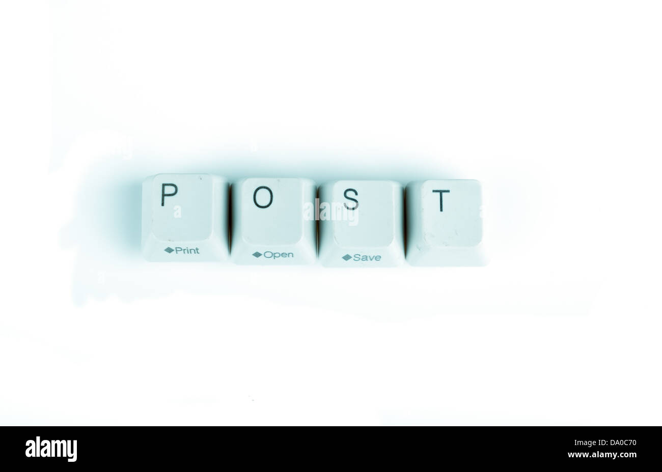 Post word written with computer buttons Stock Photo - Alamy