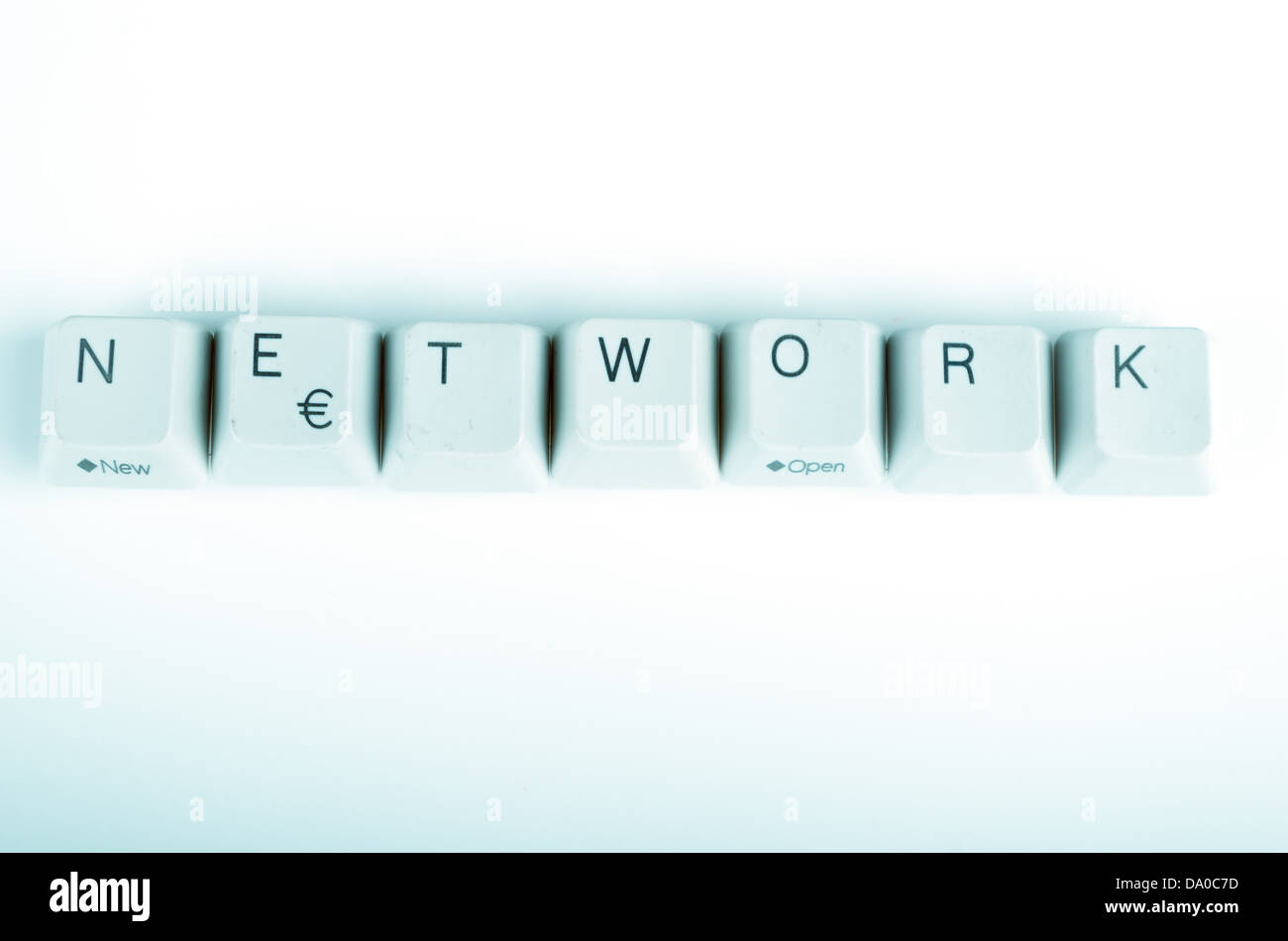 Network word written with computer buttons Stock Photo - Alamy