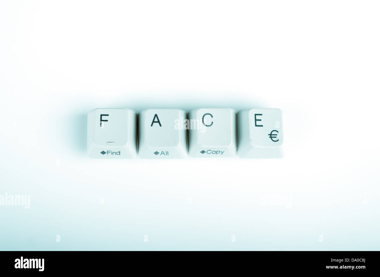 face word written with computer buttons Stock Photo - Alamy