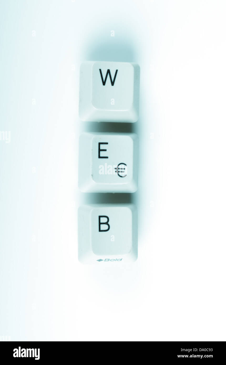 web word written with computer buttons Stock Photo - Alamy