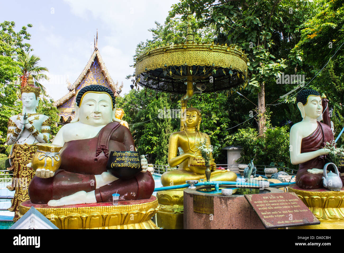 Katyayana and Shin Upagutta Statue in Wat Sri Don Moon , Chiangmai ...