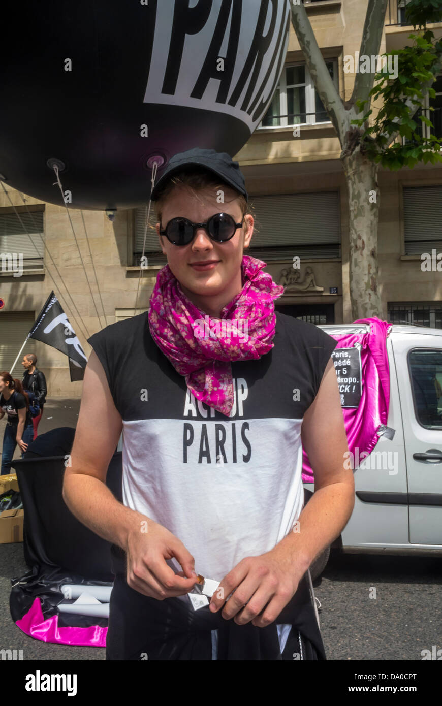 Paris, France, LGBT Activism, in Annual Gay Pride Parade, Portrait ...