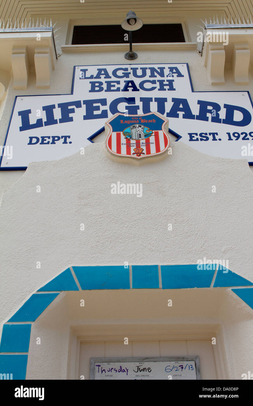Laguna Beach lifeguard Department building. California USA Stock Photo ...