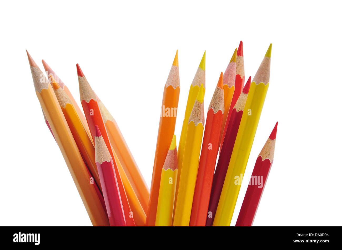 Colored pencils isolated on a white background Stock Photo - Alamy