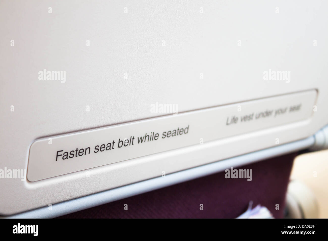 Passenger seat back flight hi-res stock photography and images - Alamy