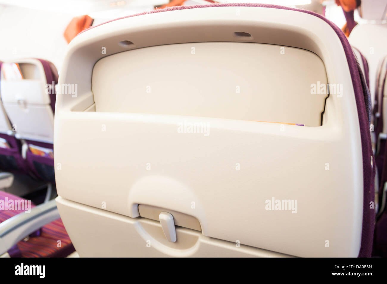 The useful gap of aircraft seat back Stock Photo - Alamy