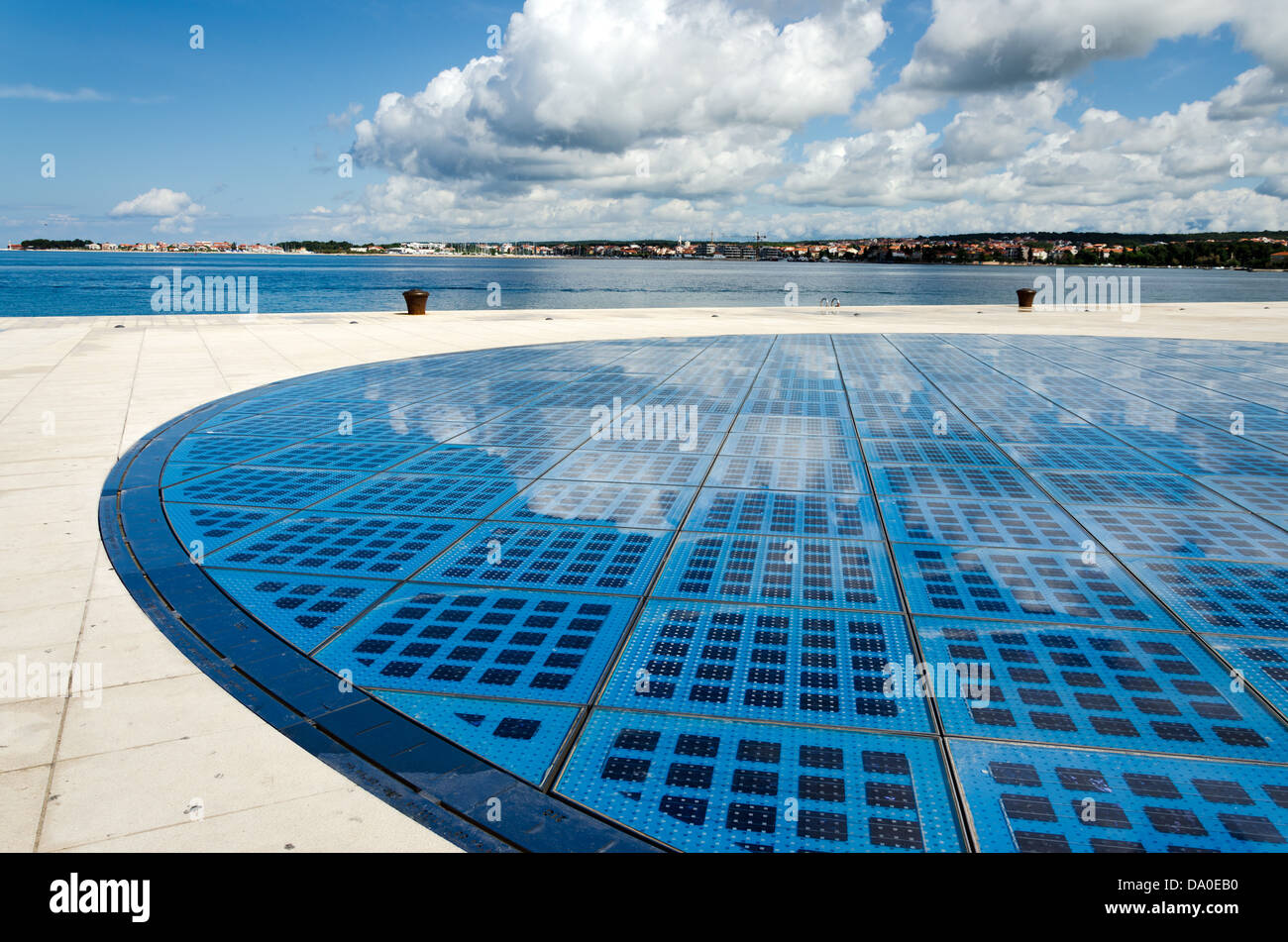 blue wide photovoltaic solar panel against sky Zadar Croatia Stock ...
