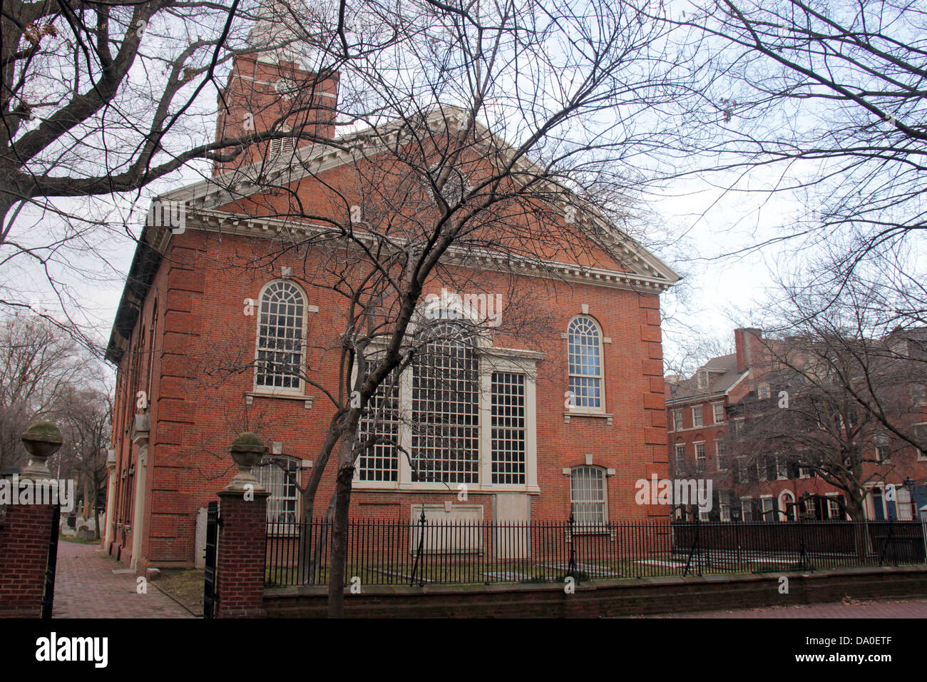 Colonial buildings facades at Philadelphia, Pennsylvania, United States ...