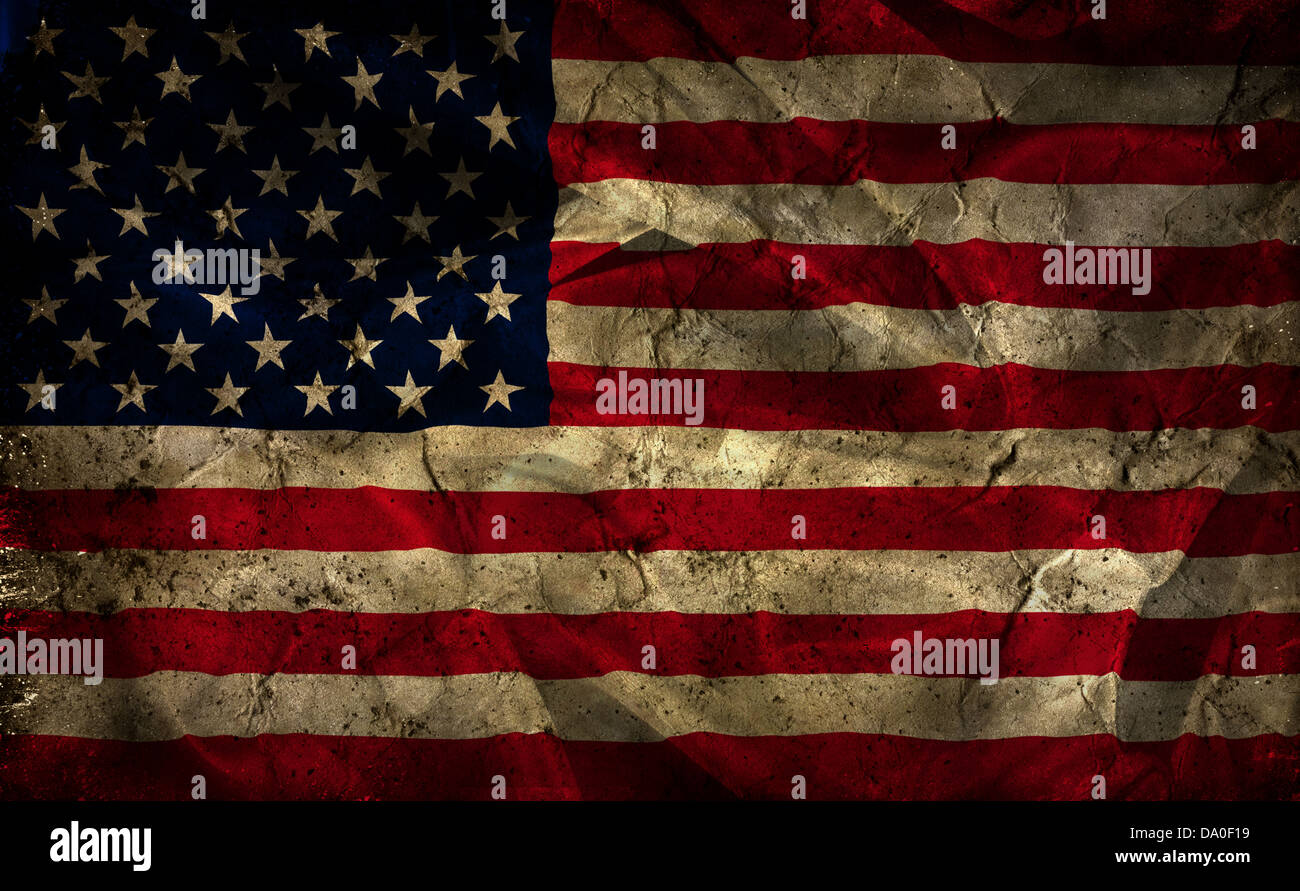 Grunge American flag background with folds and creases Stock Photo - Alamy