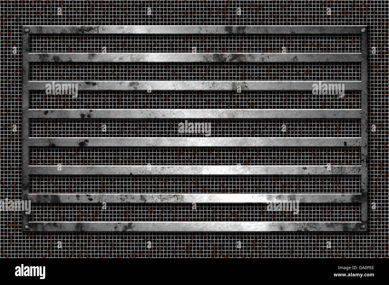 Grunge style metal bars on a wire background Stock Photo - Alamy