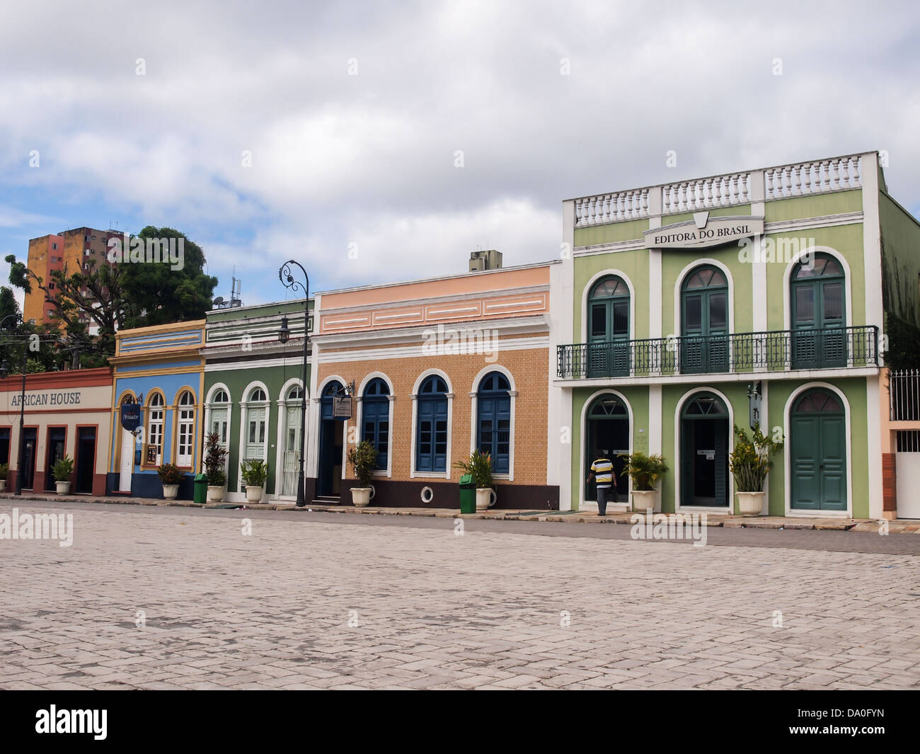 The main square of the old town of Manaus in the Amazon Jungle Stock ...