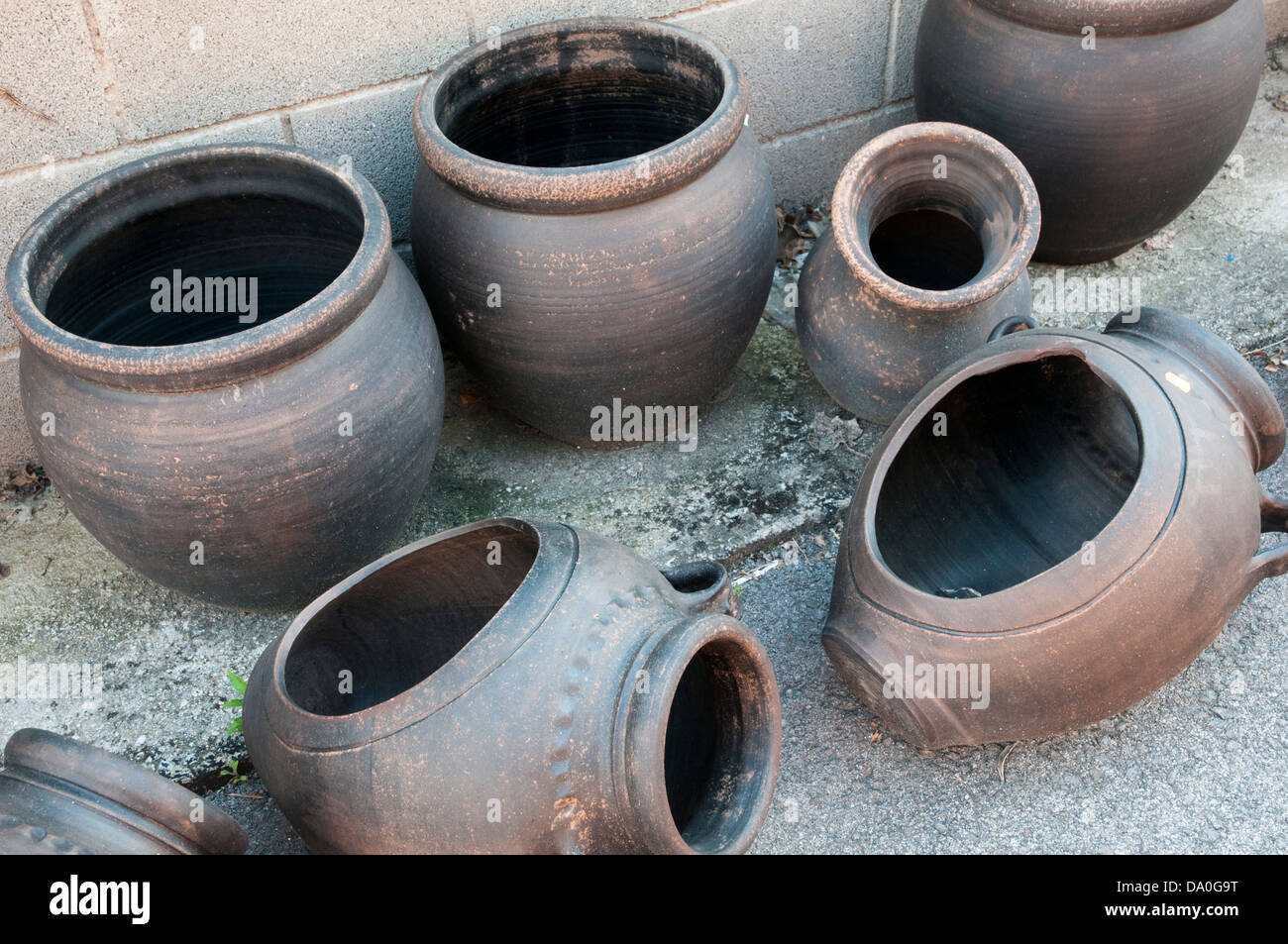 ceramic craft with many different objects Stock Photo - Alamy