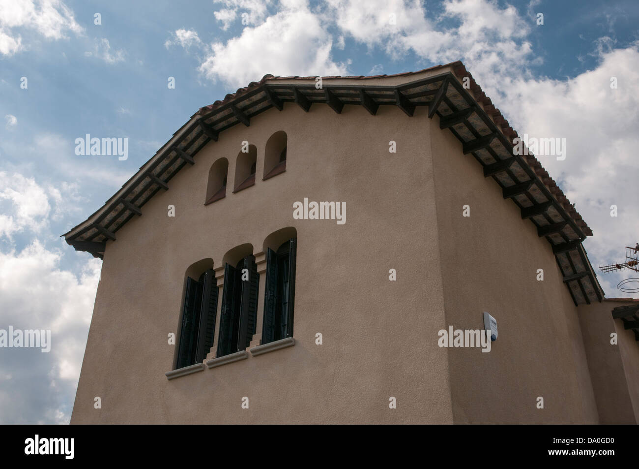 architecture of a house with sky background Stock Photo - Alamy