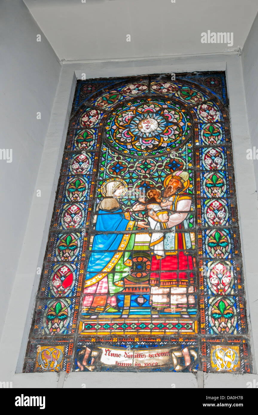 colored window of a church Stock Photo - Alamy