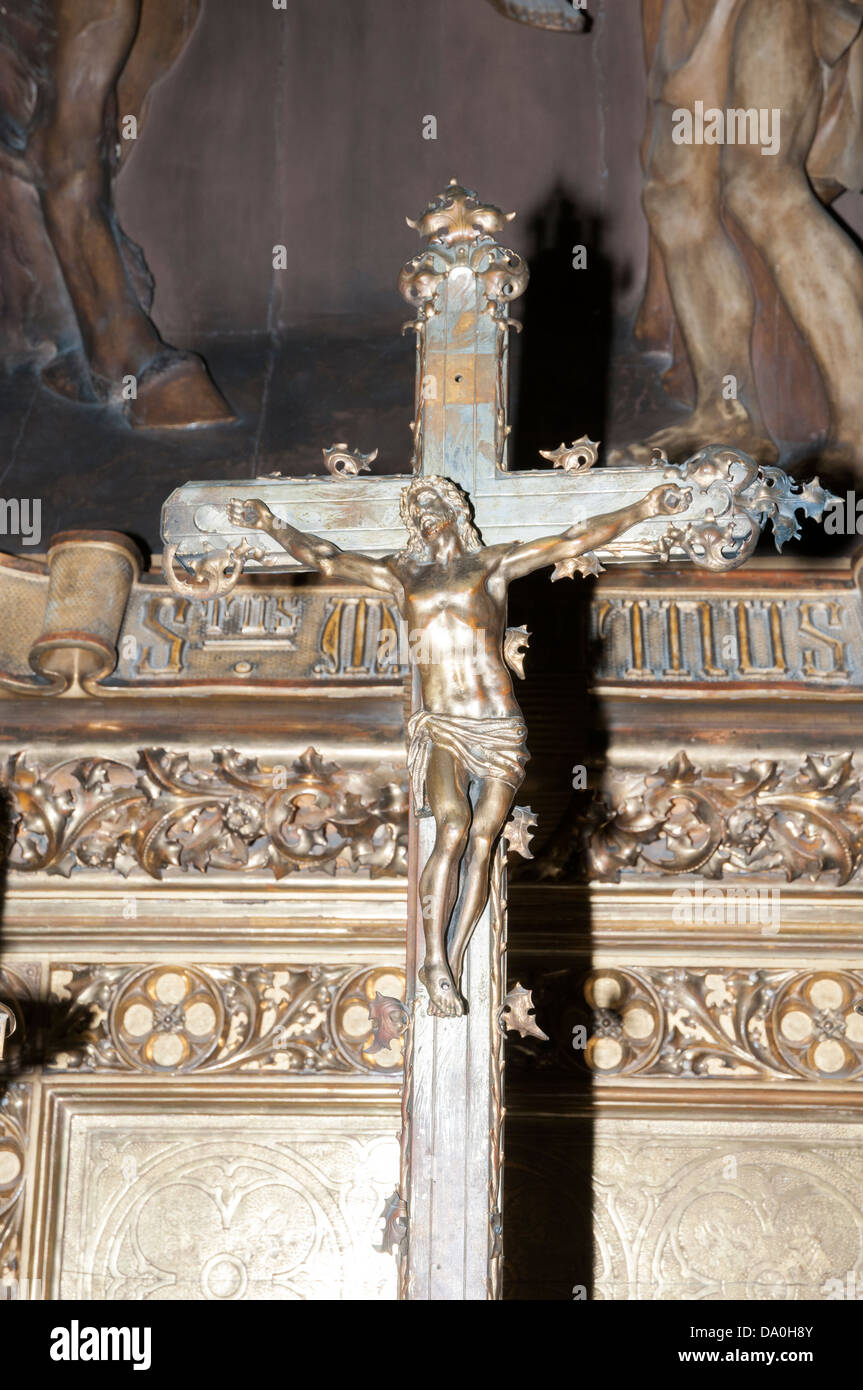 god cross inside a church Stock Photo - Alamy