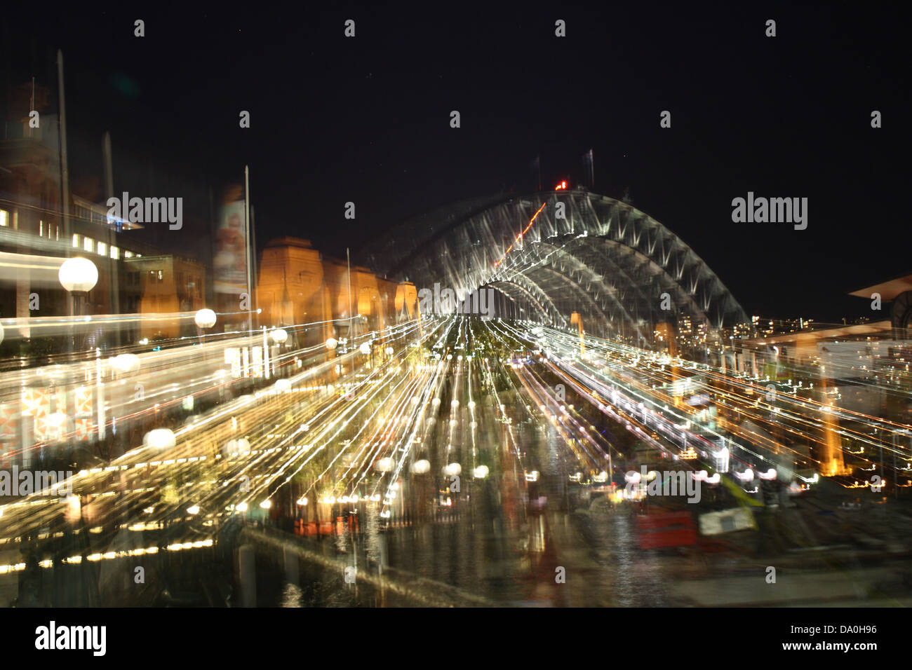 Lights are on sydney bridge hi-res stock photography and images - Alamy