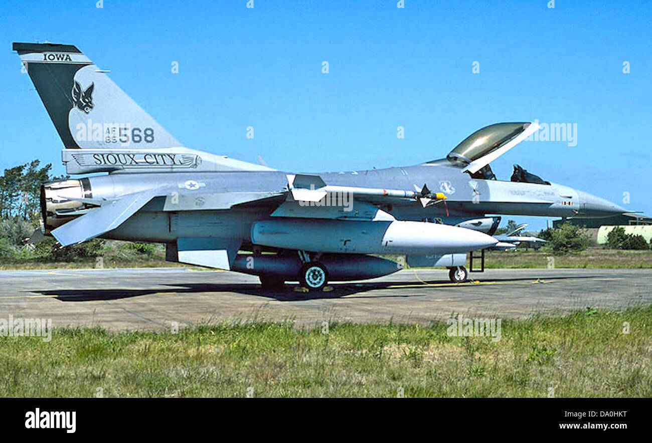 The 174th Tactical Fighter Squadron operates an F-16C fighter jet ...