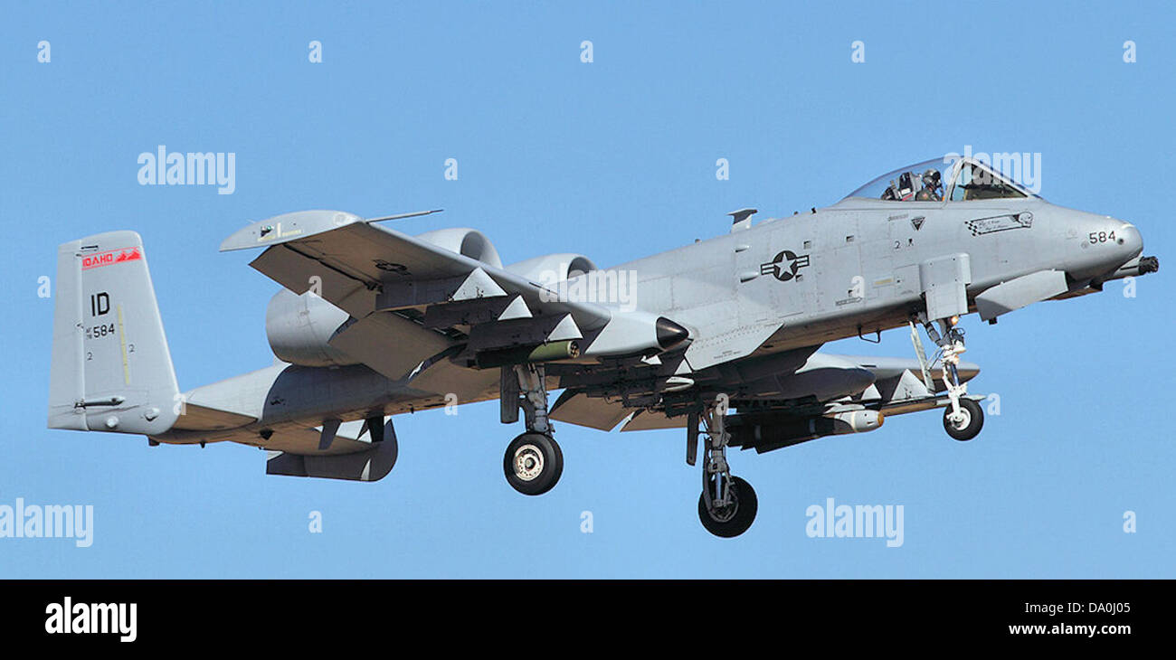 The 190th Fighter Squadron operates the A-10A Thunderbolt II, a ...