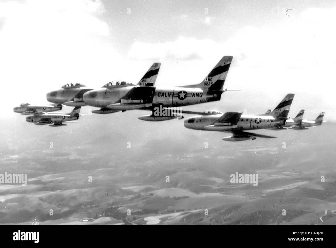 The 196th Fighter-Bomber Squadron operated the F-86A Sabre, a jet ...