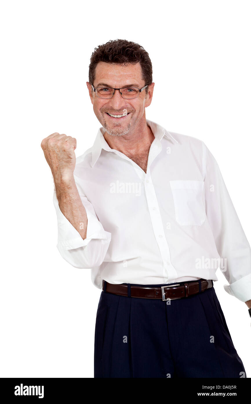 adult businessman happy successful isolated on white background Stock ...