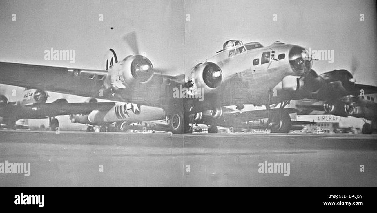 B-17G Flying Fortress aircraft at MacDill Army Airfield in 1944. The B ...