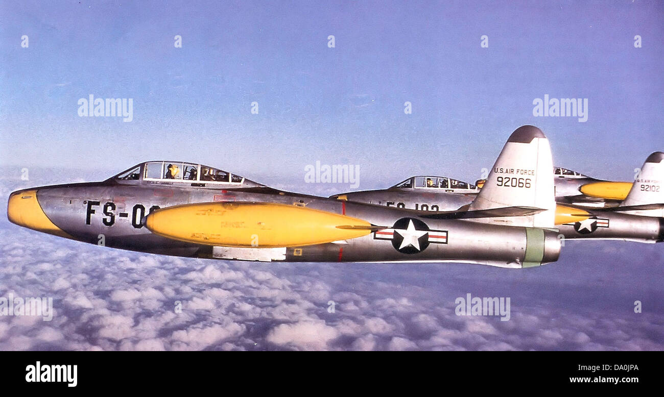 Republic F-84E-1-RE Thunderjet 49-2066 Stock Photo - Alamy