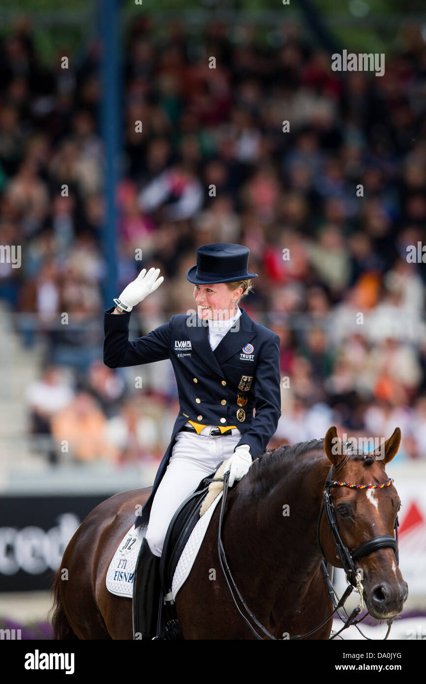 German dressage rider Helen Langehanenberg on her horse Damon Hill NRW ...